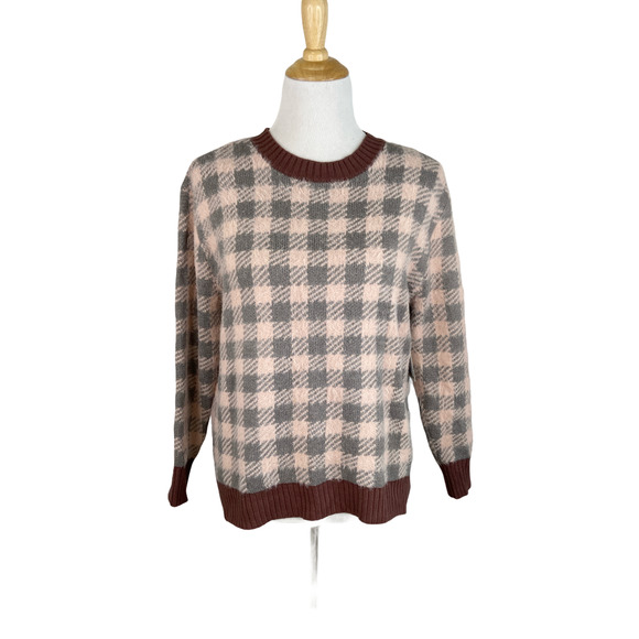 Susina | Sweaters | Susina Fuzz Buffalocheck Sweater P Large | Poshmark